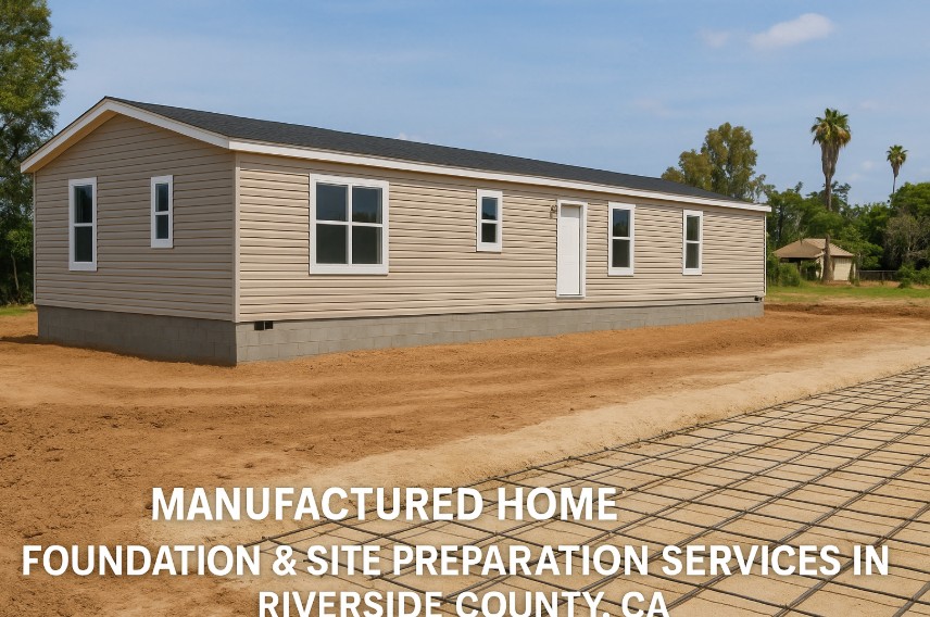 Manufactured Home Foundation Riverside County & Site Prep Services